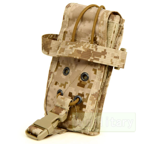 主に MBITR 無線機を携行する目的で作成されたラジオポーチ サイズ：約 115mm X 190mm FLYYE社製品 AOR1迷彩生地使用 (AOR1 迷彩に関しては、軍の流れに沿い軽量さと丈夫さを両立するため 500Dコーデュラナイロ...