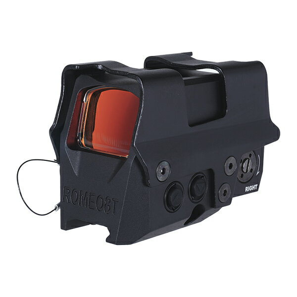 SIG SAUER のROMEO8T の形状を再現したドットサイト。 やや大型で重厚感のあるデザインです。 側面にある▲ボタンで点灯。 ▲ボタンと▼ボタンで輝度の調整 ▼ボタン長押しで消灯を行います。 20mmレールに対応しており、 様々な...