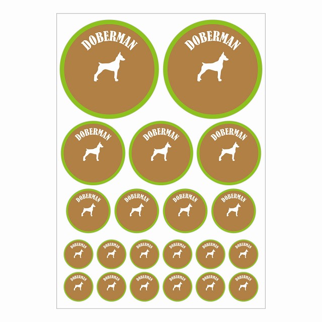 犬種別のステッカーです。ドッグフードの缶や犬小屋、車のリアガラス、給油口に貼ったり、スマホやノートパソコンなどの身の回りのものに貼ったりとたくさん使用用途がございますので是非ご活用ください。 各犬種12色を用意しました。 素材：塩ビ サイズ...