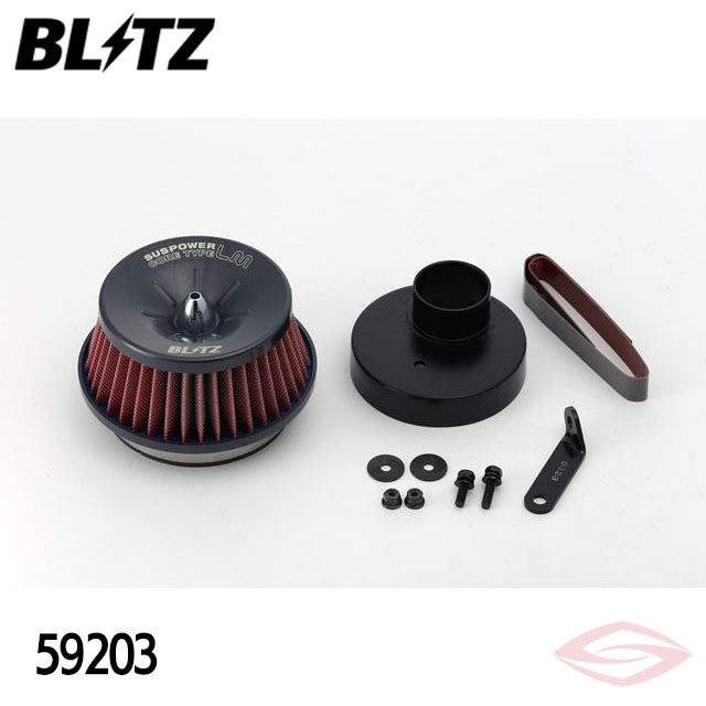 BLITZ / ブリッツAIR CLEANER / エアクリーナーCORE TYPE / コアタイプSUS POWER LM-RED / サスパワーLMレッド■適合車種・メーカー：MITSUBISHI・車種(Vehicle)：eKスペースカ...