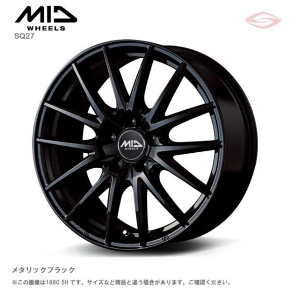 ■製品情報ブランド名MID WHEELS(エムアイディホイールズ)商品名SQ27(エスキューニーナナ)サイズ18x8.0Jホール5HPCD114.3インセット+42カラーメタリックブラックハブ径φ73規格JWLボルトM12座面60°テーパー...