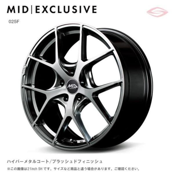 ■製品情報ブランド名MID EXCLUSIVE(エムアイディエクスクルーシヴ)商品名025F(ゼロニーゴーエフ)サイズ19x8.0Jホール5HPCD114.3インセット+38カラーハイパーメタルコート＋ブラッシュドフィニッシュハブ径φ73規...