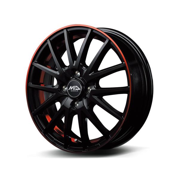 ■製品情報ブランド名MID WHEELS(エムアイディホイールズ)商品名RX27(アールエックスニーナナ)サイズ17x7.0Jホール5HPCD114.3インセット+38カラーBK／リム＆UCPO＋REDハブ径φ73規格JWLボルトM12座面...
