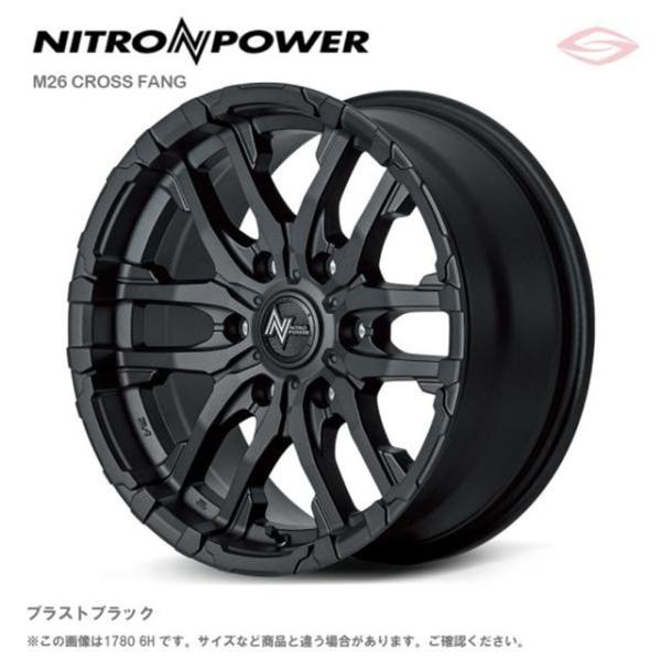 ■製品情報ブランド名NITRO POWER(ナイトロパワー)商品名M26 CROSSFANG(エムニーロククロスファング)サイズ16x5.5Jホール5HPCD139.7インセット+20カラーブラストブラックハブ径φ108.8規格JWL-Tボ...