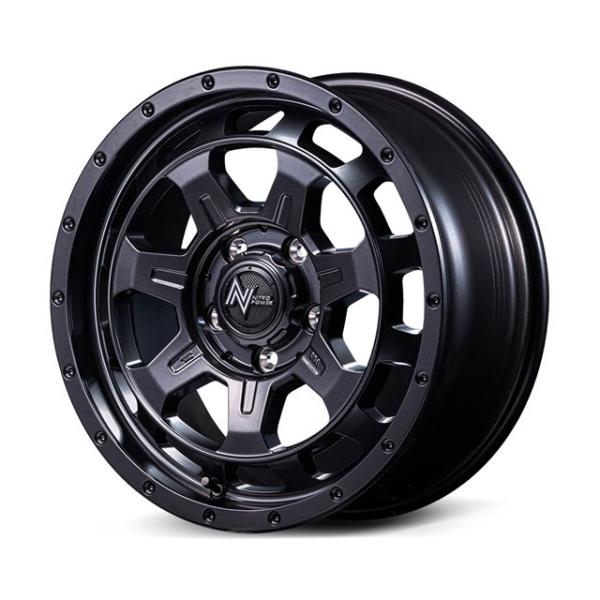 ■製品情報ブランド名NITRO POWER(ナイトロパワー)商品名M7 Phalanx(エムナナ ファランクス)サイズ15x4.5Jホール4HPCD100インセット45カラーBarrel　Blackハブ径φ67.1規格JWLボルトM12座面...