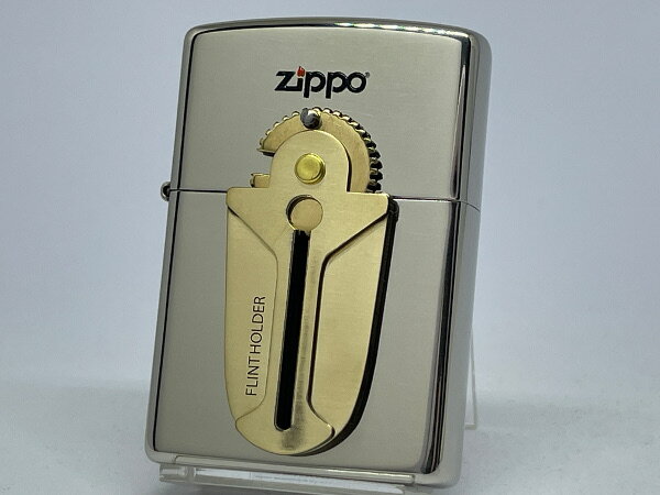 ギフト対応 商品説明 ★フリントホルダーそのものをデザインとして取り入れた、ユニークなZIPPOライターです。 　実際に可動し、中に予備のフリント（発火石）を収納でき便利です。 主な特長 ●ZIPPOレギュラーサイズベース ●ニッケルイブシ...