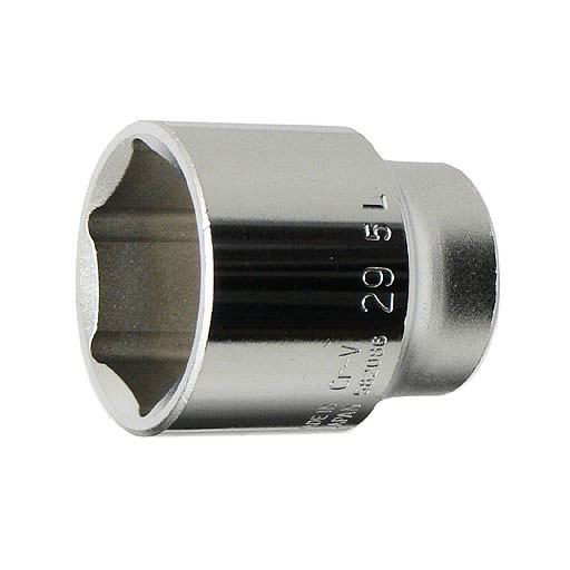 [保証] 永久保証[差込角] 1/2"(12.7mm)[サイズ] 29mm[全長] 43mm[重量] 174g[ポイント] 6角[材質] クロームバナジウム鋼[仕上げ] クロームメッキ厳選されたクロームバナジウム鋼を鍛造・熱処理した、強靭で...