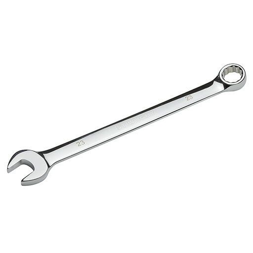 [保証] 六ヶ月保証[サイズ] 23mm[全長] 337mm[オフセット] 15゜(リング部)[材質] クロームバナジウム鋼[仕上げ] ミラーポリッシュ厳選されたクロームバナジウム鋼を鍛造・熱処理した、強靭で耐久性に優れ、スパナとメガネレン...