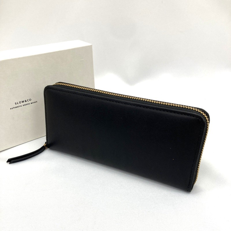 商品情報 メーカー JANコード 型番 ブランド 　商品詳細&nbsp; SLOW & CO スロウ 長財布 SO838K 美品 ハービー ニュー ラウンド ロング ウォレット ラウンドファスナー 牛革 ブラック 箱付き レザー ボックス型...