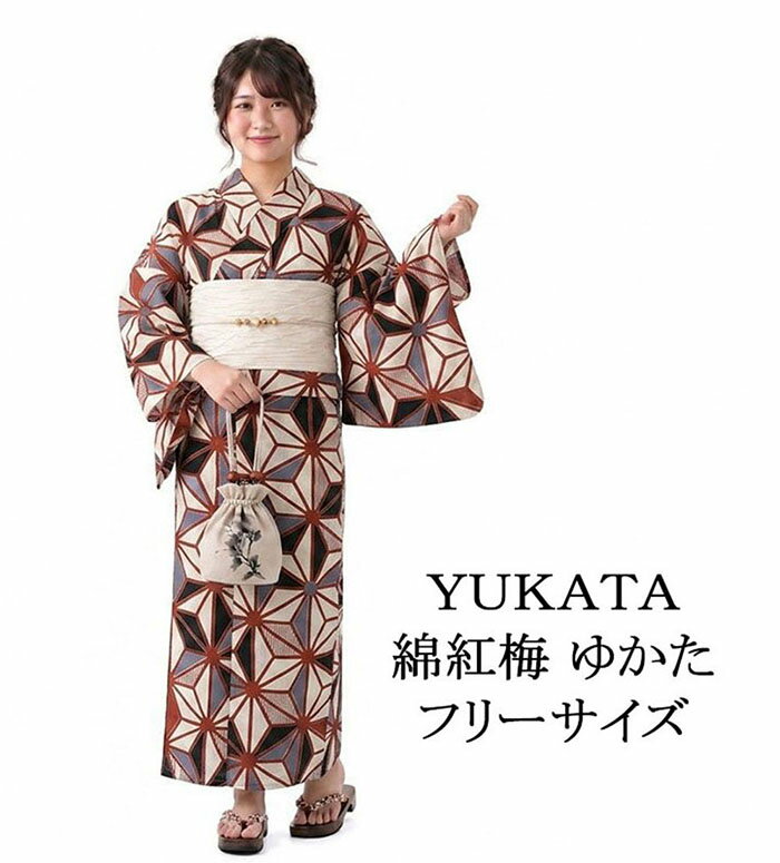 ■□■□■□■□■□■□■□■□■□■□■□■□■□ 【商品説明】 綿紅梅・浴衣です。 肌に張り付かずさらッとした涼しい着心地が特徴の綿紅梅ゆかたです。 お祭りや夏のお出掛けを素敵に彩る、肌ざわりの良いさらりとした風合い。 やや透け感がある...