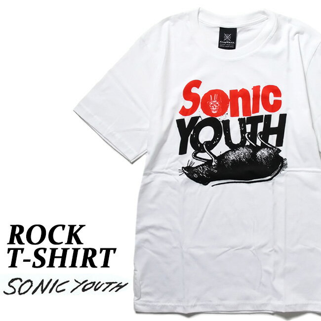 Item title 半袖ロックTシャツロック デザインの かっこいい 半袖Tシャツ1カラー M L XL [ロックTシャツ バンド バンドTシャツ バンT ロゴ ロック パンク メンズ レディース 白 ホワイト 半袖 ストリート系 ロック...