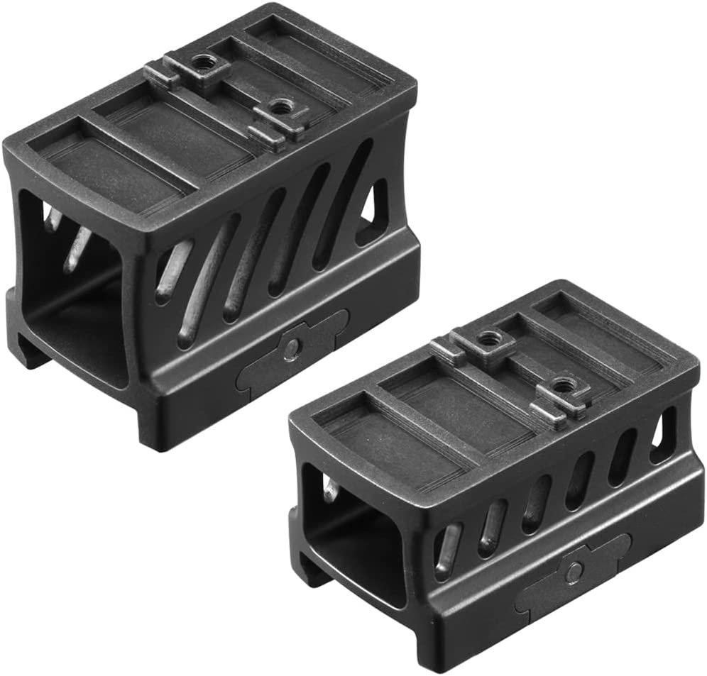 マイクロプロサイト (別売)と組み合わせることで、ユーザーの好みの高さでサイティングが可能! 20mmマウントレイル搭載製品に対応。 ハイマウントは、フェイスガードの使用による「ほお付け」がしにくい場合や、フロントサイトが視界を妨げる場合な...