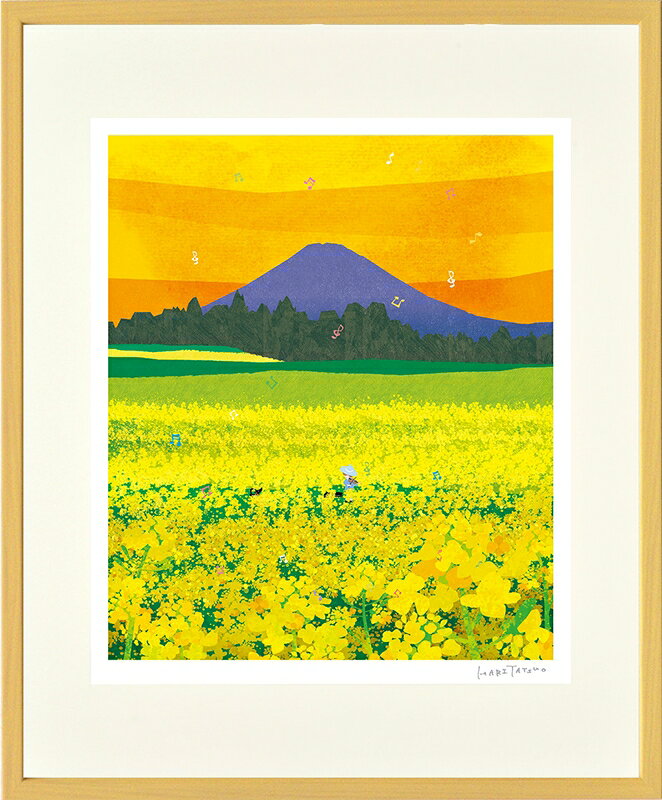 カタログ　パンフレット　リーフレットサイズ・シートサイズ:四ッ切:約424X348mm マットの窓枠寸法:約310X263mm 額縁外寸:約440X365X25mm 仕様・ジークレー版画、木製額縁、2mm厚マット、ガラス、吊り金具、ケース ...