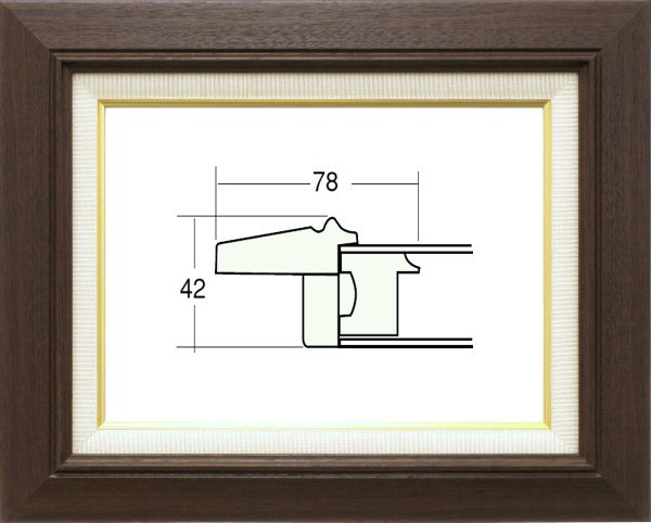 カタログ　パンフレット　リーフレット サイズ絵寸：約410X318mm用の額縁です。 材質木製 仕様本体・ガラス・吊金具・ケース付 商品説明・ご入金確認後、発送に平日で約2〜7日かかります。※壁面用取り付け金具は付属いたしません。必要な場合...