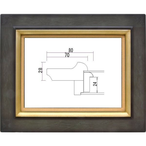 カタログ　パンフレット　リーフレット サイズ絵寸：約455X333mm用の額縁です。 材質木製 仕様本体・アクリル・吊金具・ケース付 商品説明・ハイクォリティーアートフレーム！プルミエ 油額のこだわり・アクリル仕様・藍色の紙を裏紙に使用・金...