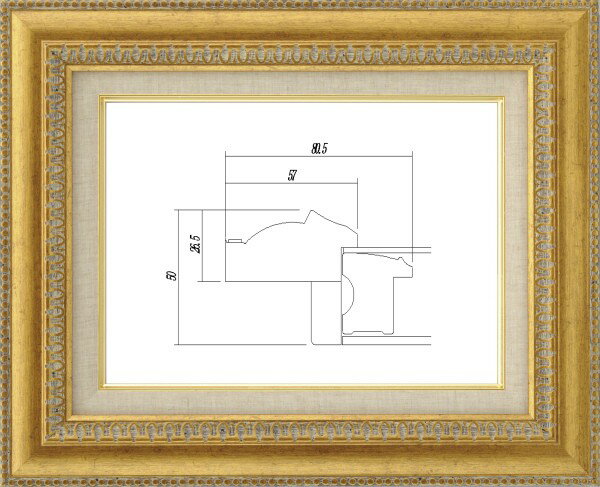 カタログ　パンフレット　リーフレット サイズ絵寸：約333X242mm用の額縁です。 材質樹脂製 仕様本体・アクリル・吊金具・ケース付 商品説明・落ち着いたゴールド＆シルバーの色味と控えめな装飾がどんな作品とも馴染みやすく、樹脂製で軽さもあ...