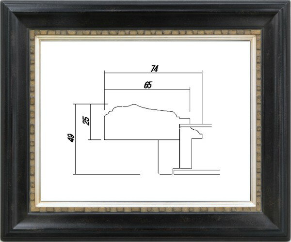 カタログ　パンフレット　リーフレット サイズ絵寸：約530X410mm用の額縁です。 材質木製 仕様本体・アクリル・吊金具・ケース付 商品説明・ハイクォリティーアートフレーム！プルミエ 油額のこだわり・アクリル仕様・藍色の紙を裏紙に使用・金...