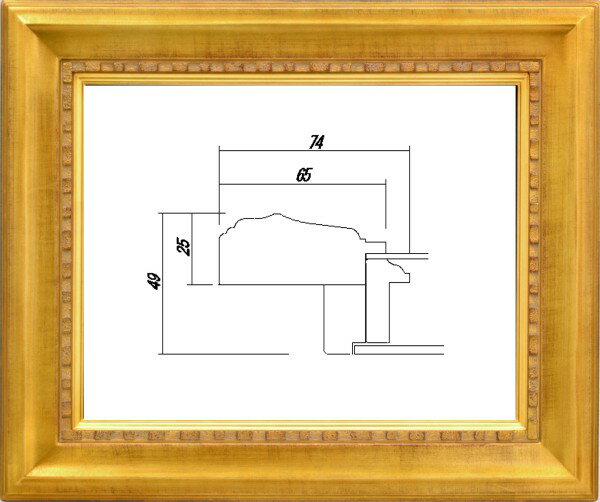 カタログ　パンフレット　リーフレット サイズ絵寸：約727X606mm用の額縁です。 材質木製 仕様本体・アクリル・吊金具・ケース付 商品説明・ハイクォリティーアートフレーム！プルミエ 油額のこだわり・アクリル仕様・藍色の紙を裏紙に使用・金...