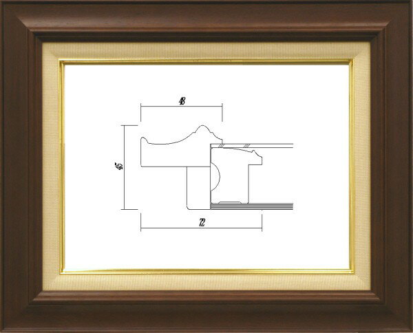カタログ　パンフレット　リーフレット サイズ絵寸：約727X530mm用の額縁です。 材質木製 仕様本体・UVカットアクリル・吊金具・ケース付 商品説明・ご入金確認後、発送に平日で約2〜7日かかります。※壁面用取り付け金具は付属いたしません...