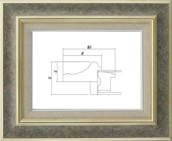 カタログ　パンフレット　リーフレット サイズ絵寸：約333X242mm用の額縁です。 材質樹脂製 仕様本体・アクリル・吊金具・ケース付 商品説明・定番のゴールド＆シルバーに加え、個性的で落ち着きのあるストーングレーも人気の商品です。作品の雰...