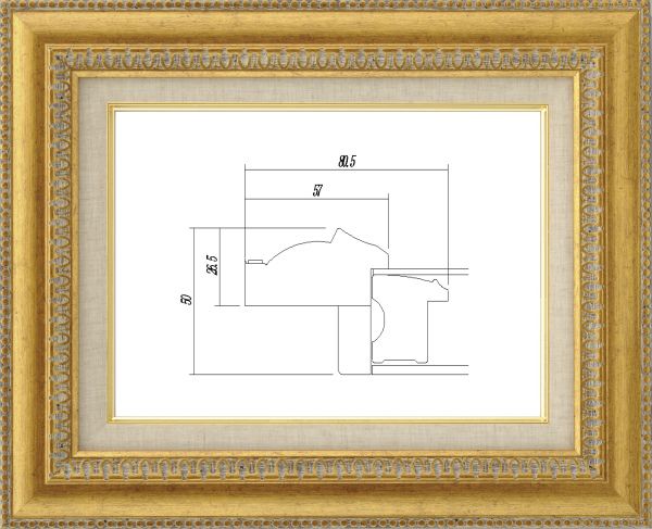 カタログ　パンフレット　リーフレット サイズ絵寸：約410X318mm用の額縁です。 材質樹脂製 仕様本体・アクリル・吊金具・ケース付 商品説明・落ち着いたゴールド＆シルバーの色味と控えめな装飾がどんな作品とも馴染みやすく、樹脂製で軽さもあ...