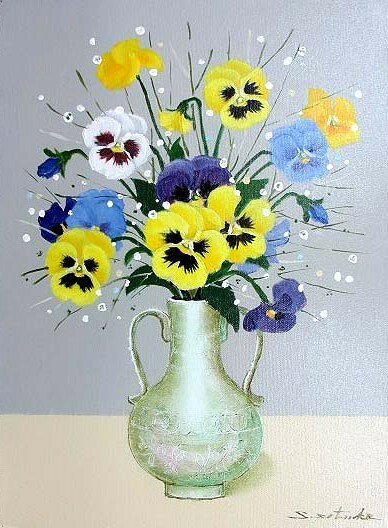 サイズF4号：肉筆油絵：絵寸約333X242mm 仕様・肉筆油絵（キャンバス地、木枠付き）・額縁も必要な場合、額縁メーカーからの直送となります。お客様の方で絵と額縁をセットしていただく事になります。こちらから額縁をお選びください。（額代別途...