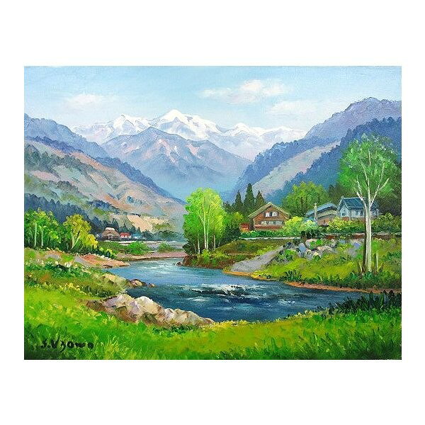サイズF6号：肉筆油絵：絵寸約410X318mm 仕様・肉筆油絵（キャンバス地、木枠付き）・額縁も必要な場合、額縁メーカーからの直送となります。お客様の方で絵と額縁をセットしていただく事になります。こちらから額縁をお選びください。（額代別途...