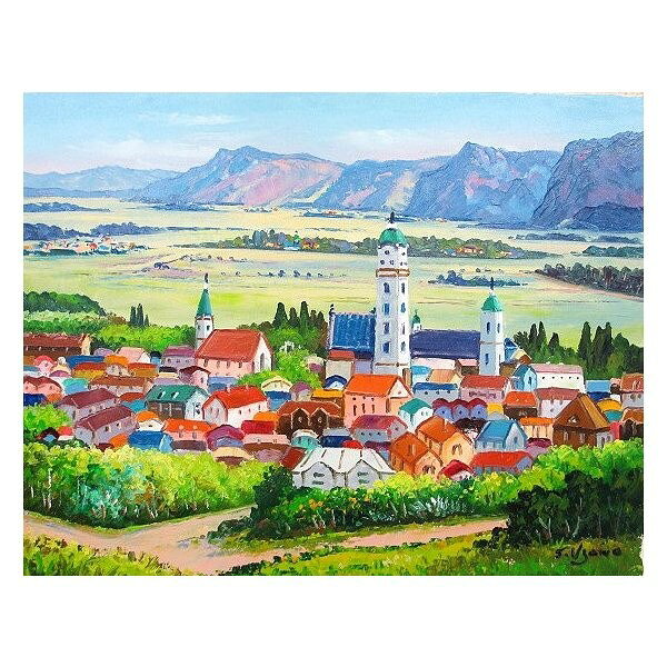 サイズF6号：肉筆油絵：絵寸約410X318mm 仕様・肉筆油絵（キャンバス地、木枠付き）・額縁も必要な場合、額縁メーカーからの直送となります。お客様の方で絵と額縁をセットしていただく事になります。こちらから額縁をお選びください。（額代別途...