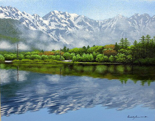 サイズF6号：肉筆油絵：絵寸約410X318mm 仕様・肉筆油絵（キャンバス地、木枠付き）・額縁も必要な場合、額縁メーカーからの直送となります。お客様の方で絵と額縁をセットしていただく事になります。こちらから額縁をお選びください。（額代別途...