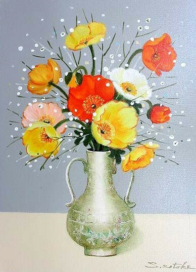 サイズF6号：肉筆油絵：絵寸約410X318mm 仕様・肉筆油絵（キャンバス地、木枠付き）・額縁も必要な場合、額縁メーカーからの直送となります。お客様の方で絵と額縁をセットしていただく事になります。こちらから額縁をお選びください。（額代別途...