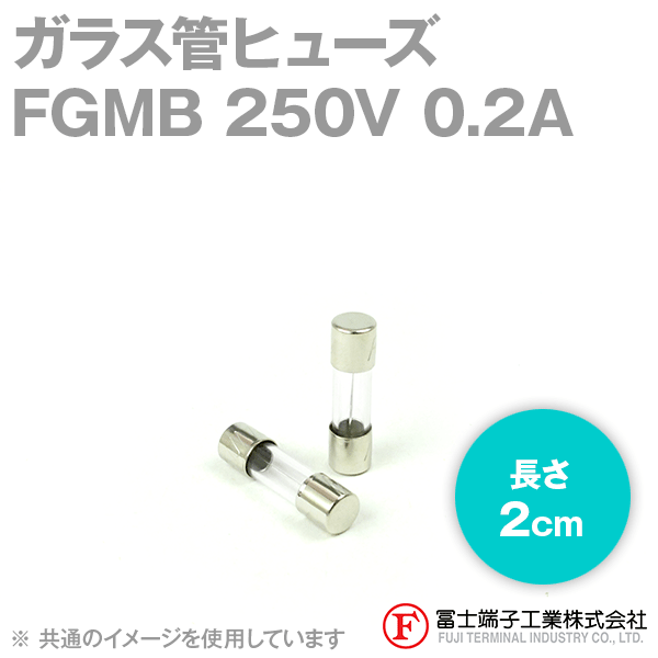 [型名] FGMB [定格電圧] 250V [定格電流] 0.2A [認可規格] PSE RoHS [電気的特性] B種溶断 　温度上昇 115％ 100℃以下 　通電 130％ 　溶断 160％ 60分以内 200％ 2分以内 [形状] ...