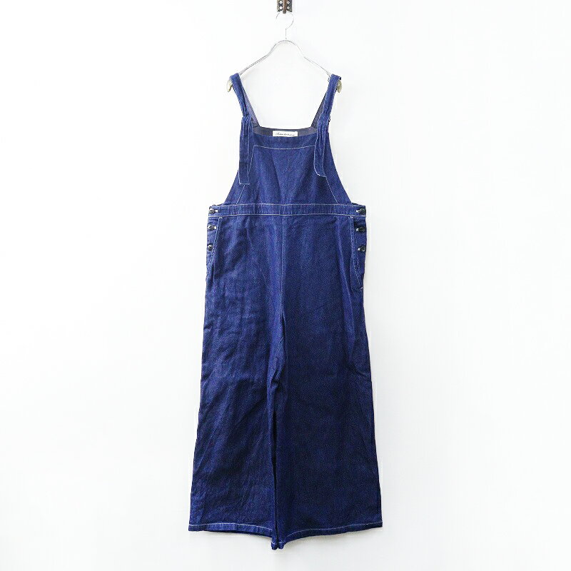 ポルテデブトン Porter des boutons コットン ワイドシルエット デニムサロペット パンツ インディゴ┃綿 ワーク【2400014761146】【中古】 ブランド名 ポルテデブトン 商品情報 品番：P-22004 表記サイズ...