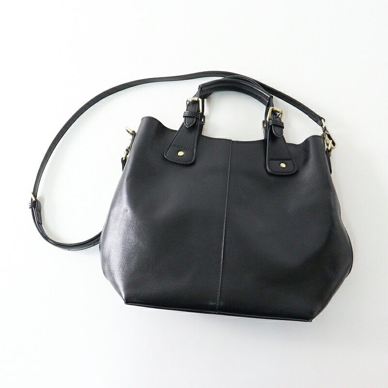 セロアー seloah Vegas bag＼ブラック レザー ハンドバッグ ショルダーバッグ 肩掛け 斜め掛け 本革【2400014810349】【中古】 ブランド名 other 商品情報 - 表記サイズ - 実寸（cm） 底幅/23.5高...