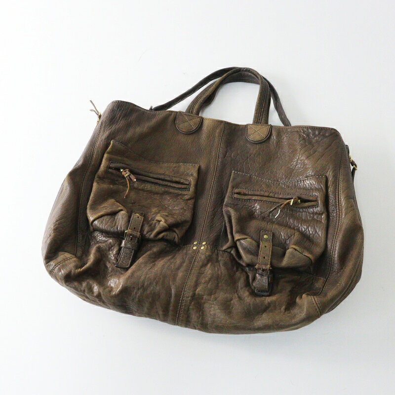 ジェロームドレフュス JEROME DREYFUSS レザー マルチポケット トートバッグ ｜ブラウン ハンドバッグ【2400015067773】【中古】 ブランド名 other 商品情報 - 表記サイズ - 実寸（cm） 底幅/37高さ/...
