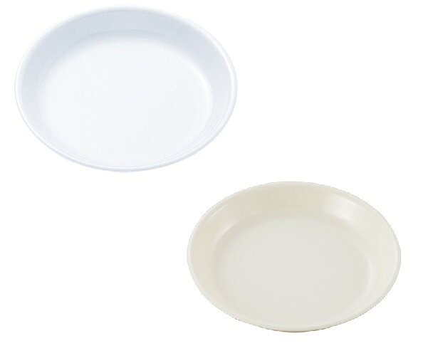 どんなお料理にも合わせやすいシンプルな単色食器です。 色は白・クリームの2色あります。 [ 仕様 ] ◇サイズ：φ120×19mm ◇材質：メラミン樹脂 ◇耐熱温度：120℃ ◇食器洗浄機使用可〇 ◇電子レンジ使用不可× ◇日本製 ◇JAN...