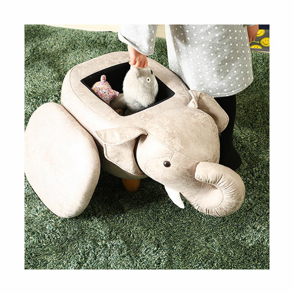 ※この商品は配送会社の都合により、北海道・沖縄・離島にはお届けできません。アニマル型のスツールです。 蓋を開けると中は収納スペースになっています。 インテリアとしてもオススメです。サイズ：W700×D340×H360mm 収納庫サイズ：19...