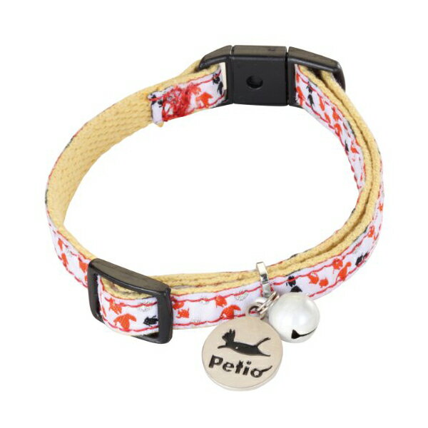 ●本体サイズ (幅X奥行X高さ) :1.5×5.5×20.5cm●本体重量:0.015kg●原産国:中華人民共和国●色：レッド●材質：金属●ブランド：ペティオ (Petio)●和風テイストのおしゃれなネコちゃん専用首輪。力が加わると外れるバ...