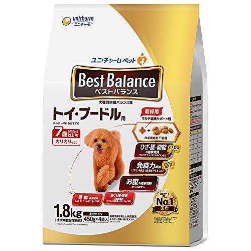 ●本体サイズ (幅X奥行X高さ) :22.4×16×34cm●本体重量:1.8711kg●原産国:日本●ブランド：ベストバランス●・7歳以上のトイプードルに合わせた専用設計 ・ひざ、関節の健康維持のために、グルコサミン、コンドロイチンを配合...