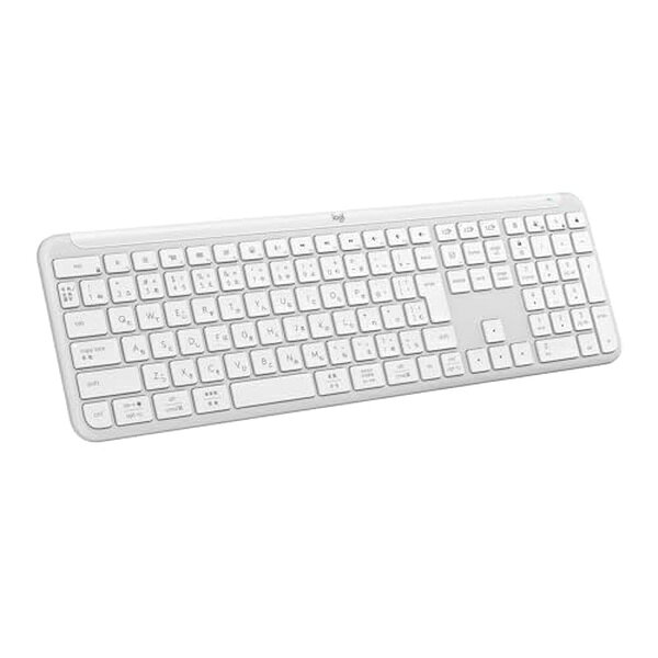 ・スリムなフルサイズキーボード。スマートフォン、タブレット、PCなどのデバイスを簡単に切り替え可能。薄型で安定感があり、軽く静かなタイピングが実現。便利なショートカットキーを搭載し、作業効率を向上。角度調整機能付きで快適な作業環境を提供。耐...