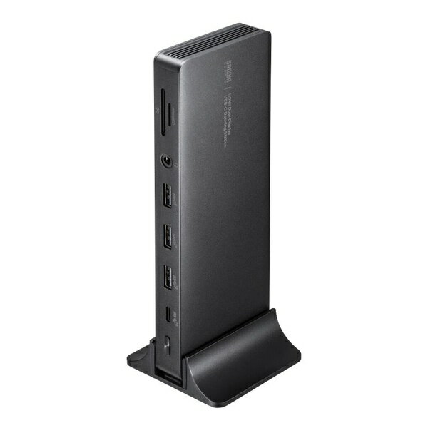 HDMI×2ポートの映像出力端子を備え、4K×2画面の映像出力に対応したドッキングステーション。専用ACアダプタ付き。●USB Type-Cケーブル1本でディスプレイ最大2台へ4K解像度の映像出力ができる、HDMI映像出力端子を2ポート搭載...