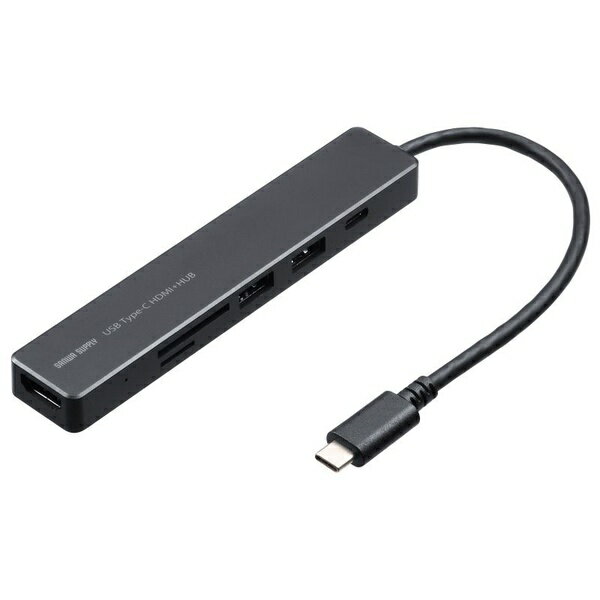 HDMIポートとSD・microSDカードスロットを搭載したUSB　TYPE-Cハブ●HDMI出力ポート付のスリムUSBType-Cハブです。●SD・microSDスロット搭載でメモリーカードの読み書きができます●HDMI出力4K/30Hz...