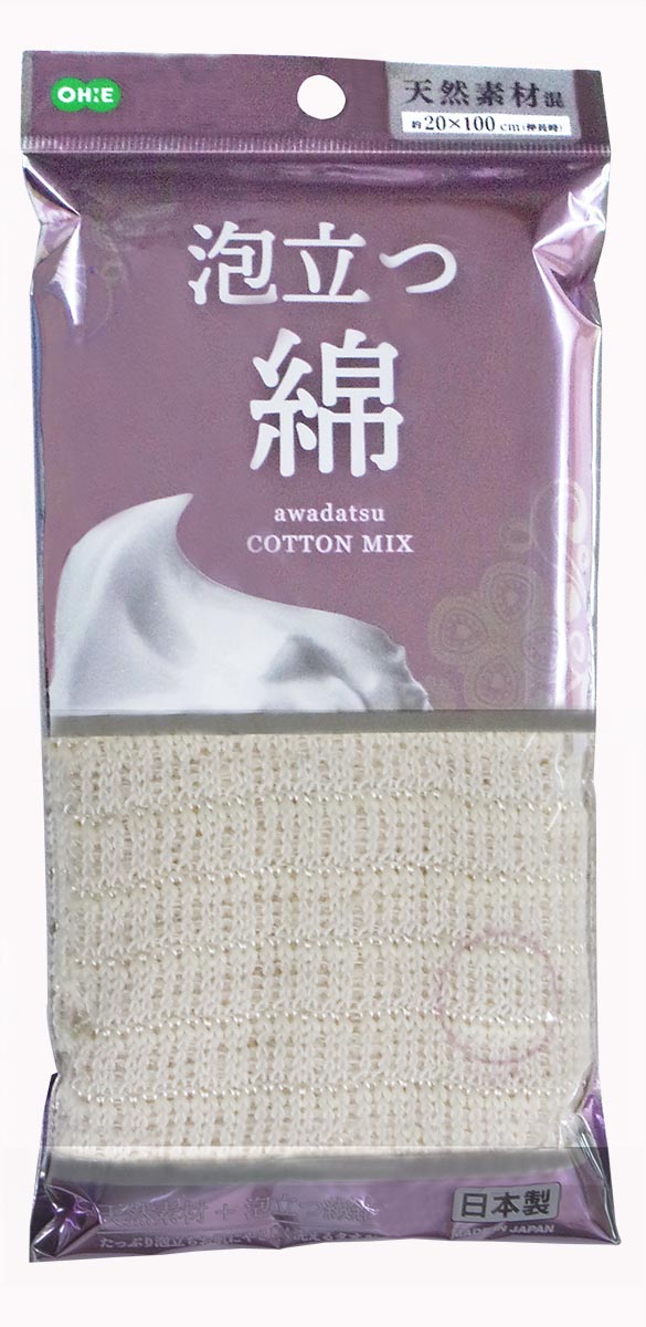 ●吸水性がよくやわらかな綿に合成繊維をプラス。天然素材のタオルなのに泡立ちよく、やさしく洗うことができます。・サイズ(約)幅20×奥行70cm(伸長時100cm)個装サイズ(約) 幅12.5×奥行25.5×高さ2cm材質:綿55%　ポリプロ...