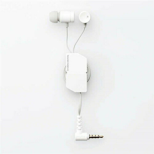 エレコム EHP-FR10CMWH マイク付き巻取りイヤホン(3.5Φ) ホワイト●スマートフォンでの通話に最適な着信応答／通話終了ができるスイッチ付き。コンパクトに収納できるケーブル巻取りタイプで、5段階に長さ調節ができるマイク付きステレ...