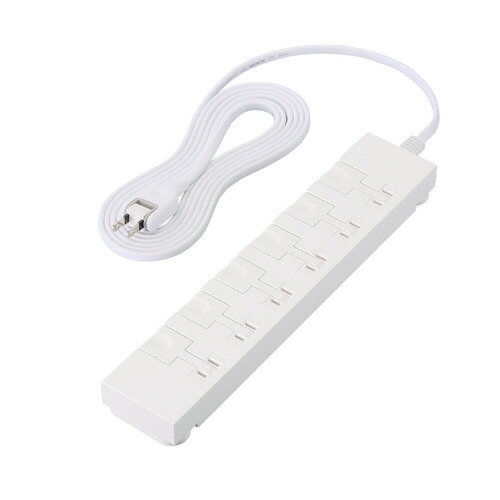 エレコム T-KF07M-2630WH 磁石付きイージーリリース 6口 電源タップ 3m発売日：2024年2月15日●押すだけ簡単!片手でプラグが抜ける6個口の電源タップです。レバーを押すだけで楽にプラグを外せます。吊り穴・フック・マグネッ...