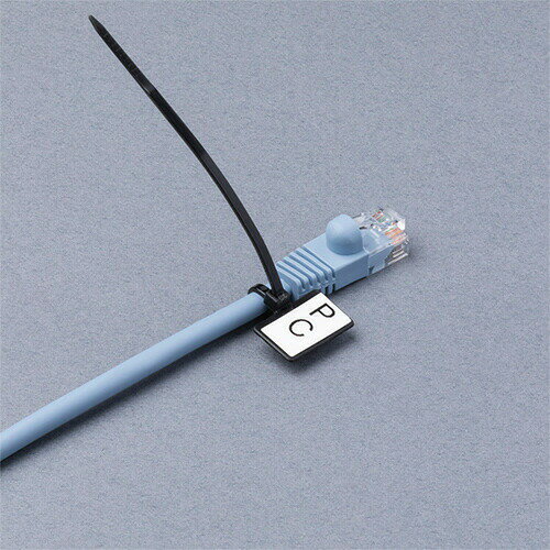 ミヨシ CW-MT100／BK マーカータイ 20本 表示シール付 ブラック●配線を区別できるマーキング部付きケーブルタイマーキング部にケーブルの種類や接続機器をメモしておけば、配線後や複雑な配線でも、ひと目で判別が可能です●ケーブルに合わ...