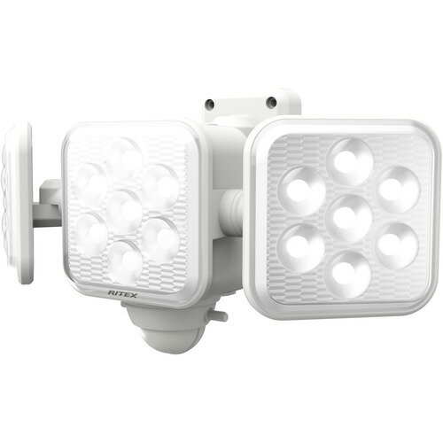 musashi LED-320 LEDセンサーライト RITEX●5W×3灯 フリーアーム式LED乾電池センサーライト・乾電池式センサーライト・どこでも設置電源のない場所に簡単設置・明るさ切りかえ超寿命100%または50%で明るさを選べます...
