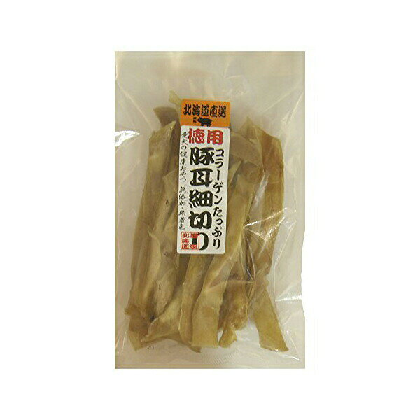 北海道産豚耳を約2cm幅にスライスして乾燥させた、犬用おやつです。【特徴】●豚耳を約2cm幅にスライスして乾燥させている●添加物を一切使用していない●適度な噛み応えが愛犬のストレス解消に役立つ【仕様】原材料北海道産豚耳内容量120g対象動物...