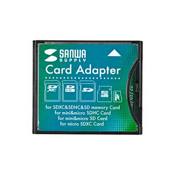 ●SD・SDHC・SDXCカードをコンパクトフラッシュ（TypeII）に変更*コンパクトフラッシュ（TypeI）専用機器には対応していません。●押したら出てくるプッシュ式コネクタ●ドライバーインストール不要●SDXC64GBに対応しています...