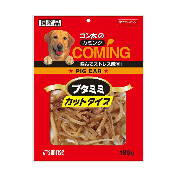豚の耳を与えやすいサイズにカットし、ていねいに乾燥させたスナック。【特徴】●豚耳をカットサイズに加工している●噛むことでストレス解消に役立つ●歯と歯ぐきの健康維持に役立つ【仕様】原材料肉類（豚耳等）内容量180g対象動物犬保証成分たんぱく質...