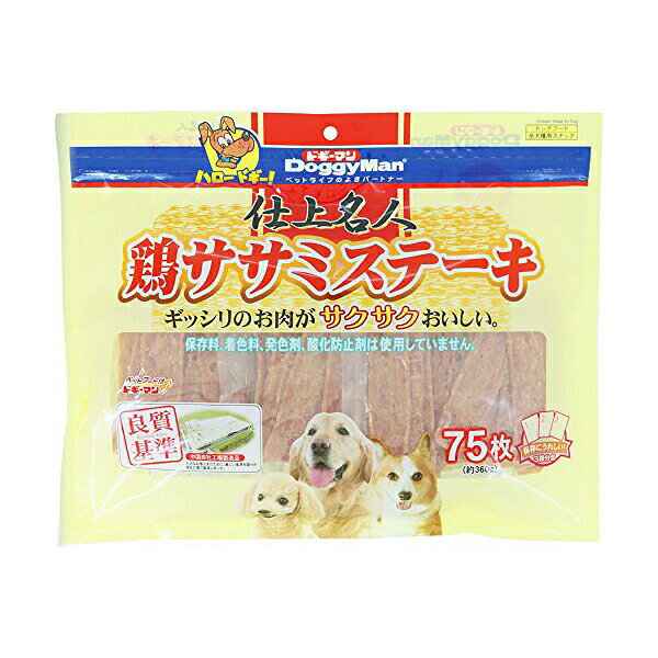 粗挽きした鶏ササミをサクサク軽く香ばしく仕上げた、生後2ヶ月以上の犬向けおやつ。【特徴】●保存料、着色料、発色剤、酸化防止剤不使用●25枚ずつ分包してあり保存に便利●ちぎって与えやすく、トレーニングのご褒美に適している【仕様】原材料鶏ササミ...